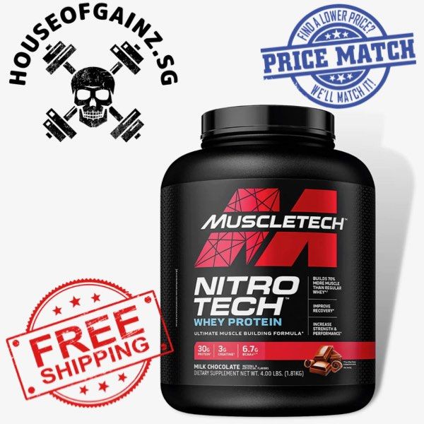 MuscleTech Nitro-Tech 4lb, Health & Nutrition, Health Supplements ...