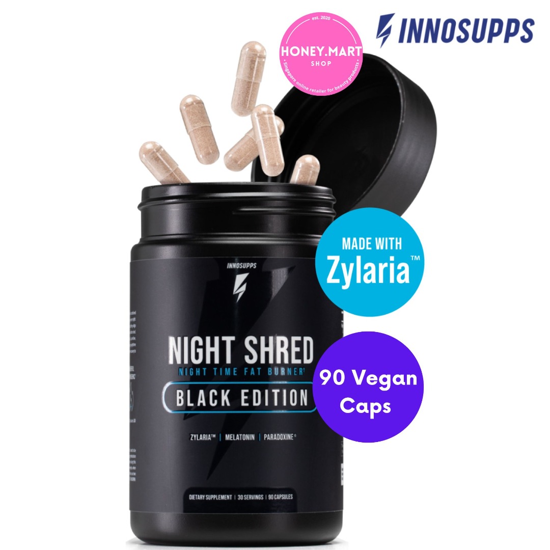 Night Shred Black Edition by Inno Supps, Health & Nutrition, Health ...