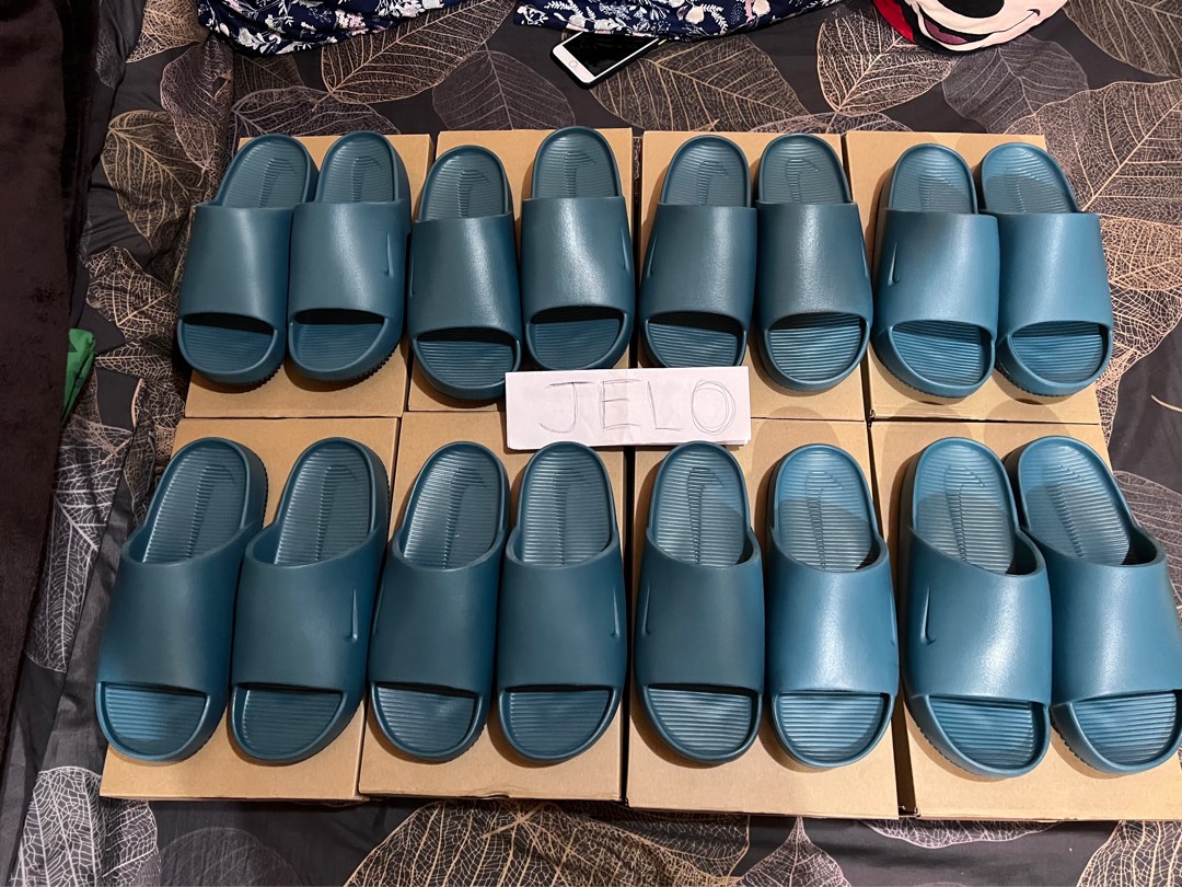 Nike Calm Slides Geode Teal, Men's Fashion, Footwear, Slippers & Slides ...