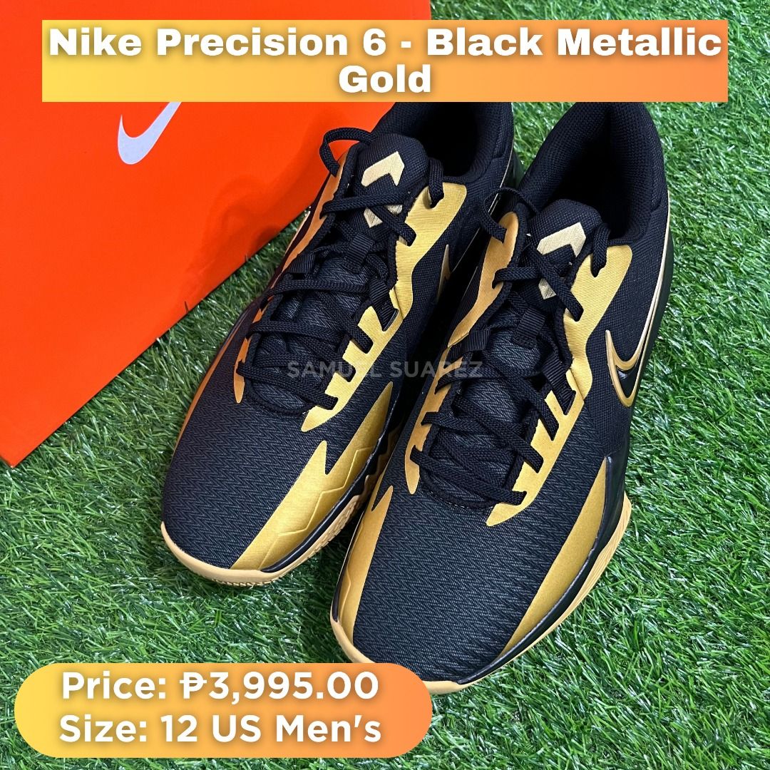 Nike Precision 6 - Black Metallic Gold, Men's Fashion, Footwear ...