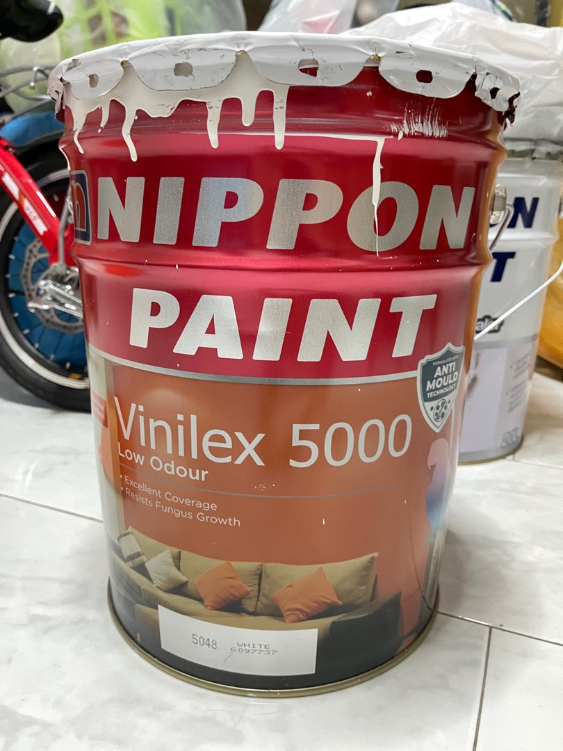 Nippon Vinilex 5000 - 5048 White (Leftover 9L out of 20L), Furniture ...