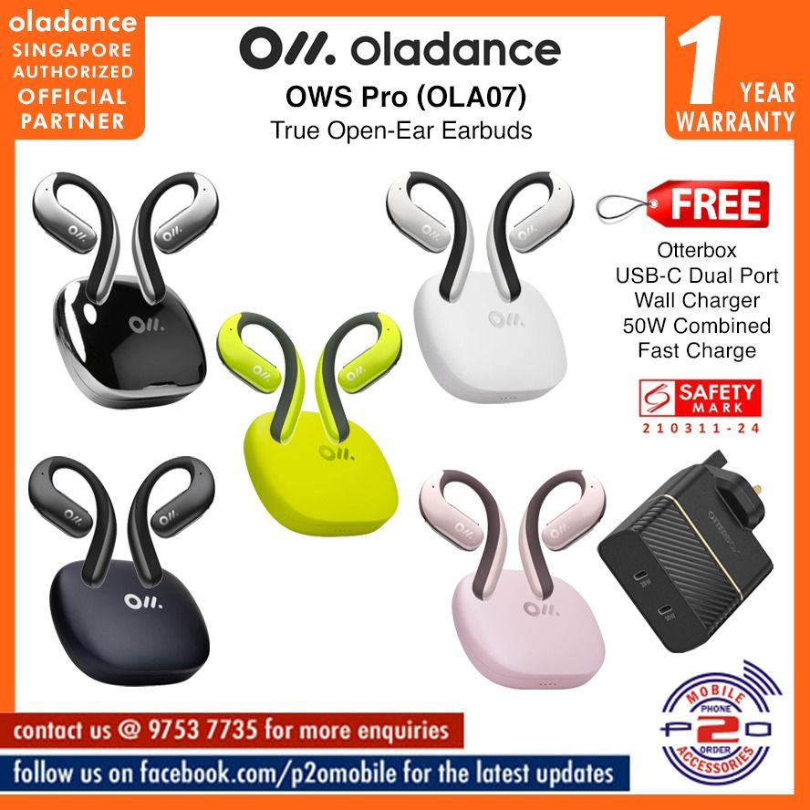 Oladance OWS Pro (OLA07) Open Ear Bluetooth Headphones with Multipoint ...
