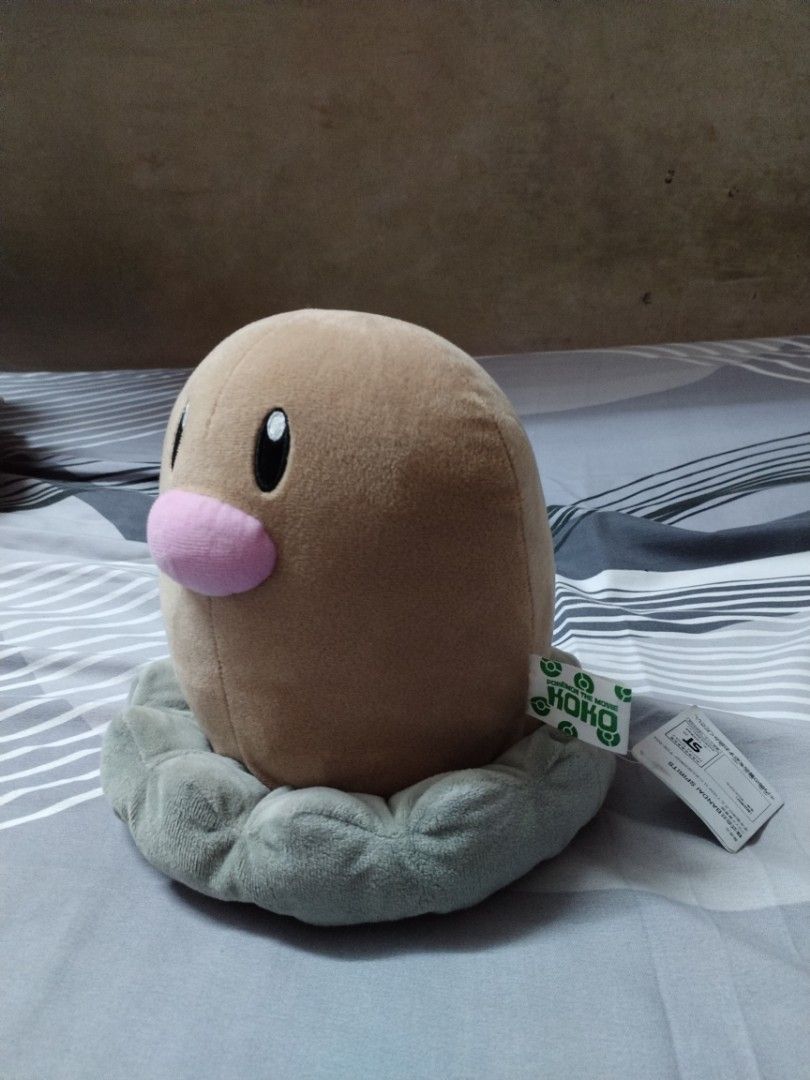 Pokemon Diglet plushie, Hobbies & Toys, Toys & Games on Carousell