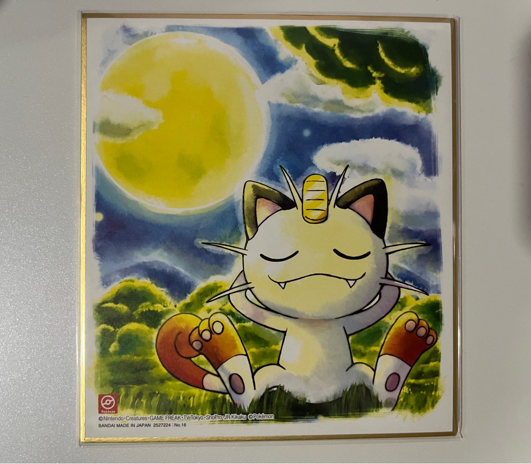 Pokemon Meowth Shikishi, Hobbies & Toys, Memorabilia & Collectibles ...