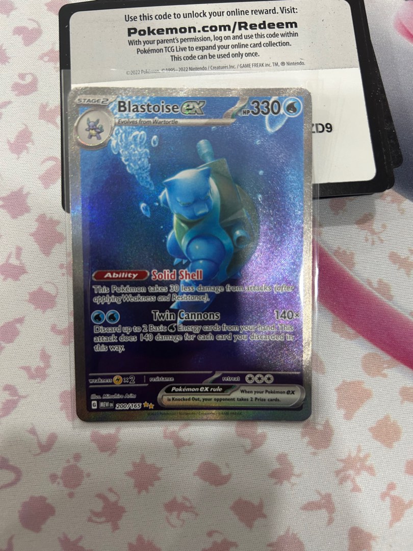 Pokémon 151 Blastoise Ex SIR, Hobbies & Toys, Toys & Games on Carousell