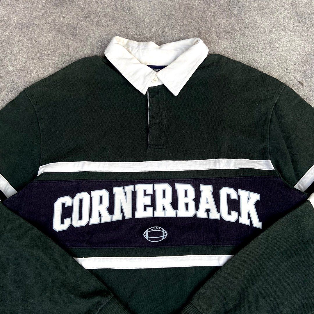 Polo Rugby Spao Cornerback, Fesyen Pria, Pakaian , Atasan di Carousell