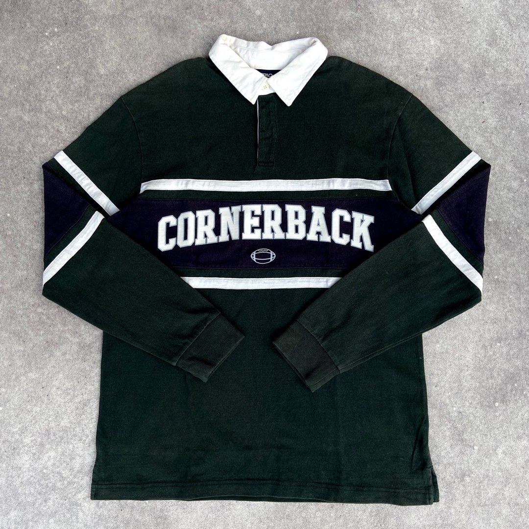 Polo Rugby Spao Cornerback, Fesyen Pria, Pakaian , Atasan di Carousell