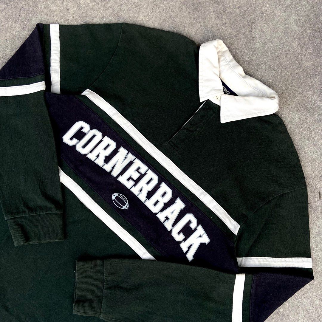 Polo Rugby Spao Cornerback, Fesyen Pria, Pakaian , Atasan di Carousell