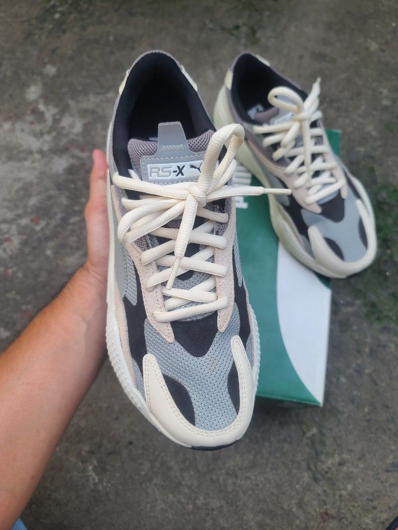 Puma RSX-3 Puzzle Limestone, Men's Fashion, Footwear, Sneakers on Carousell
