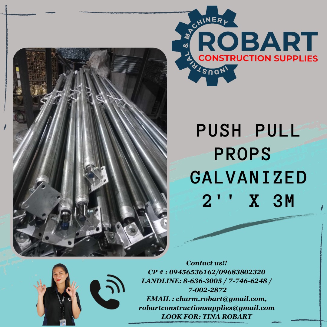 Push Pull Props Galvanized 2'' x 3m, Commercial & Industrial ...