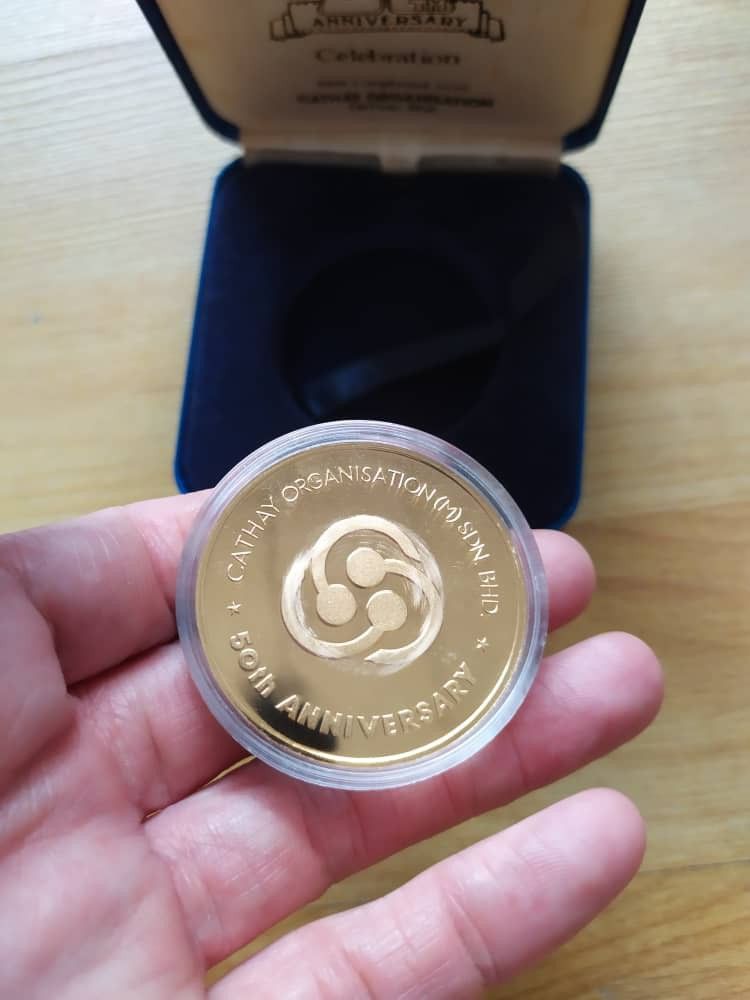 Rare Vintage Cathay Organisation 50th Anniversary 1936-1986 Medallion ...