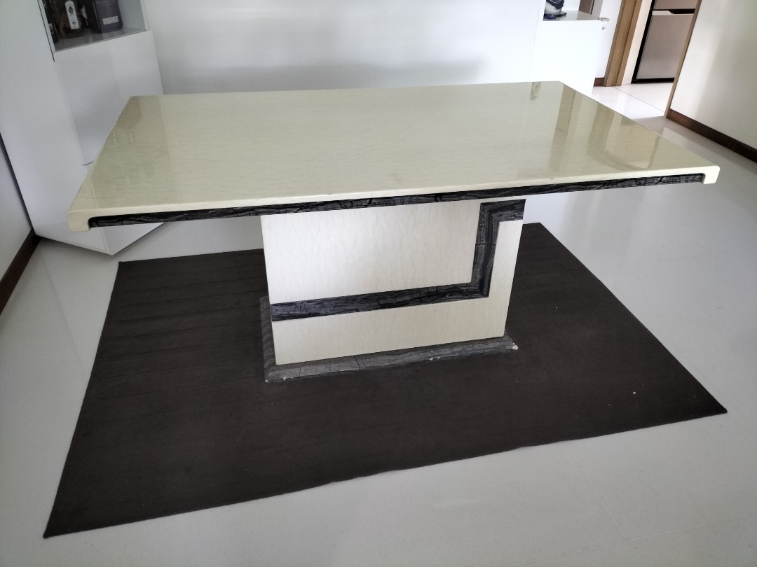 Free delivery! Real marble dining table, writing table, Office table ...