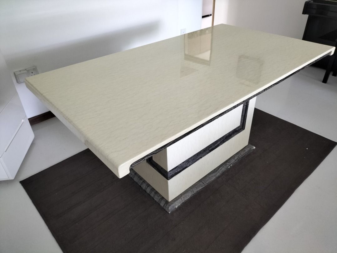 Free delivery! Real marble dining table, writing table, Office table ...