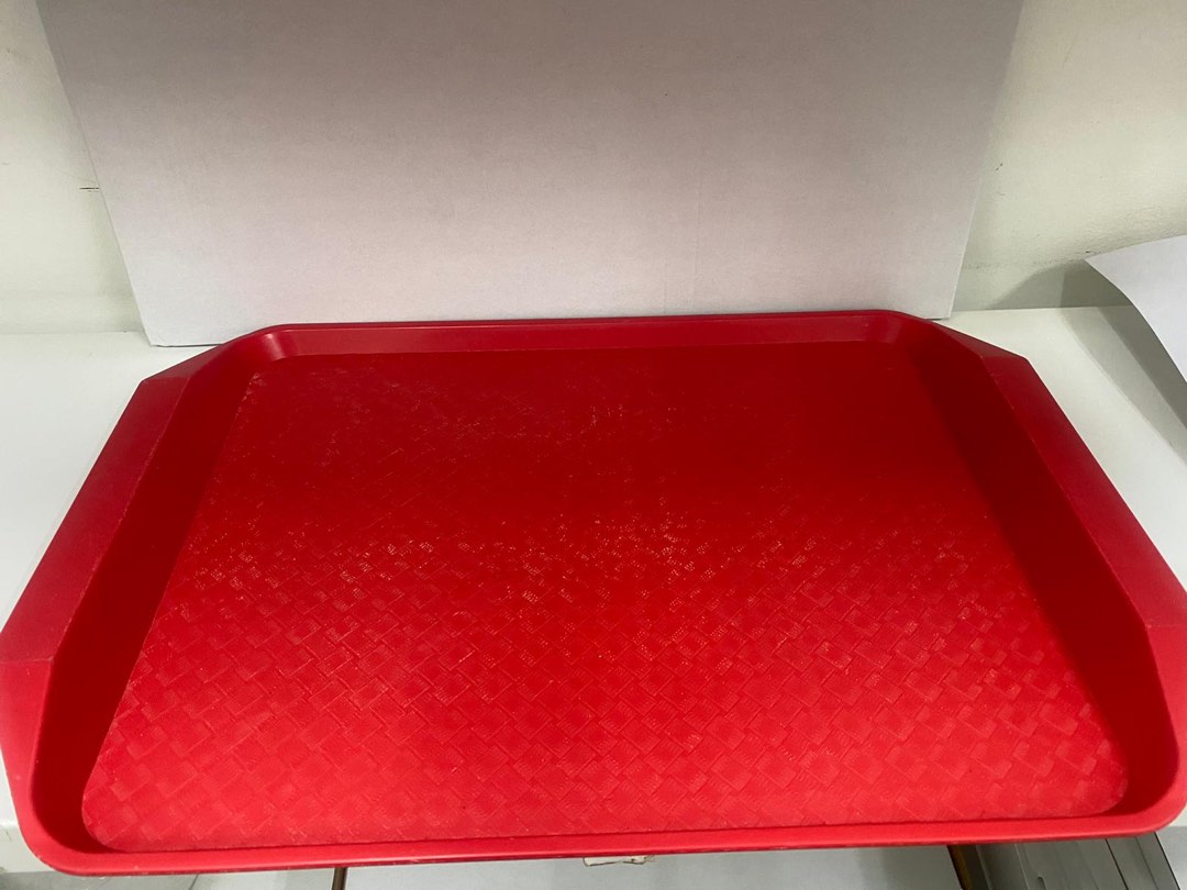 Red Serving Trays, Furniture & Home Living, Kitchenware & Tableware ...