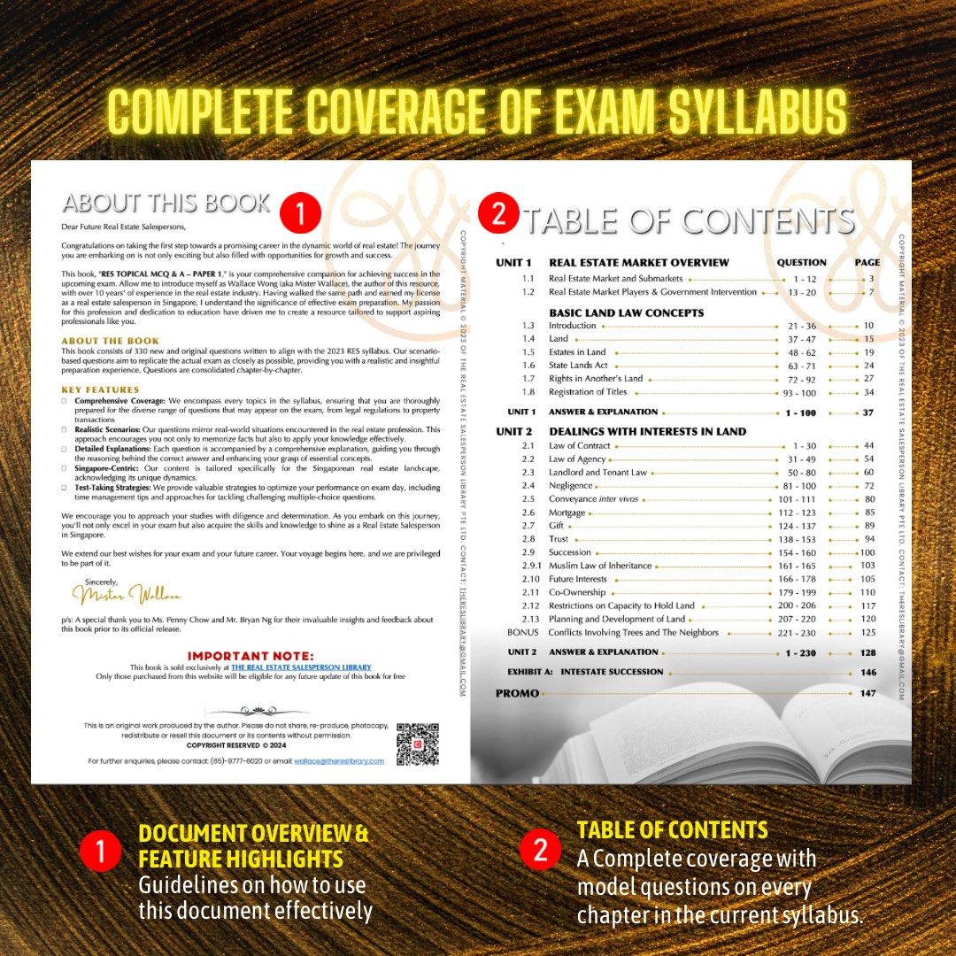 RES Exam Paper 1, Topical Questions & Answers 2024, Real Estate ...