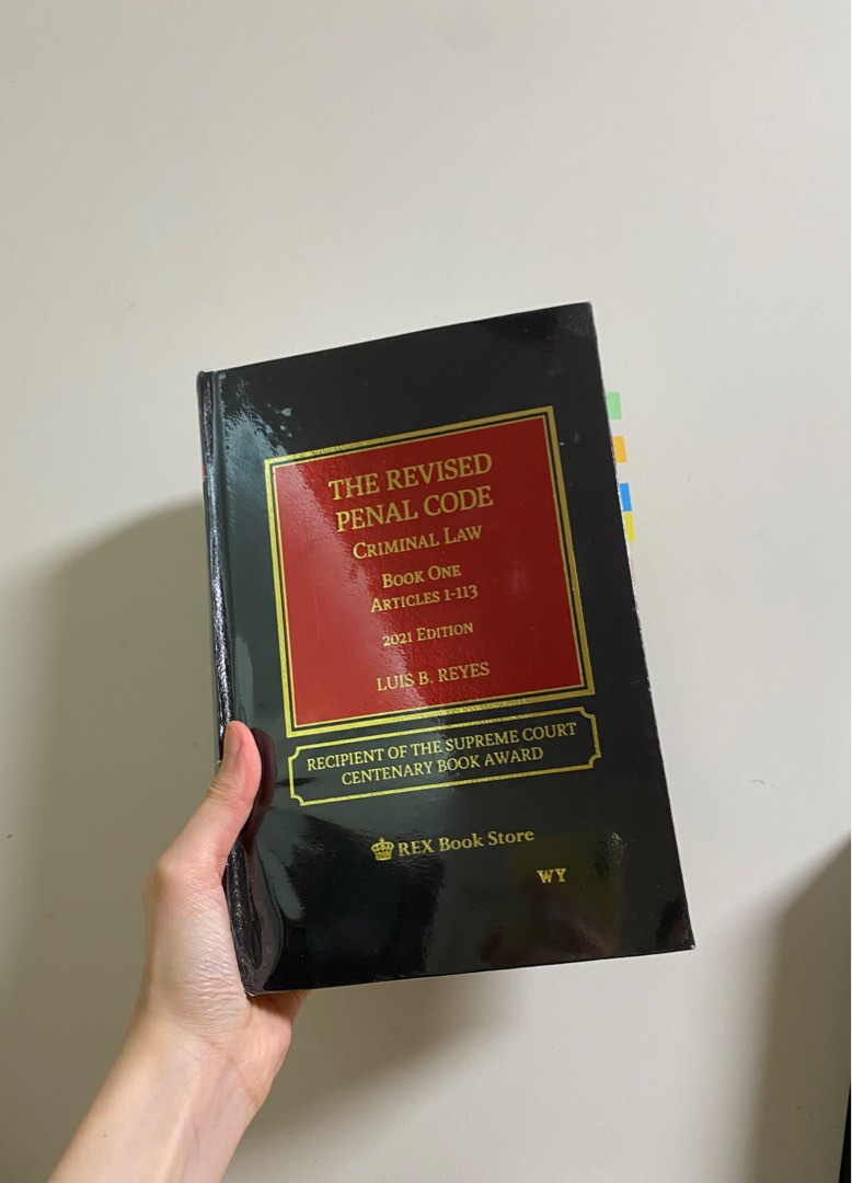 Revised Penal Code Book 1 (Reyes 2021), Hobbies & Toys, Books ...