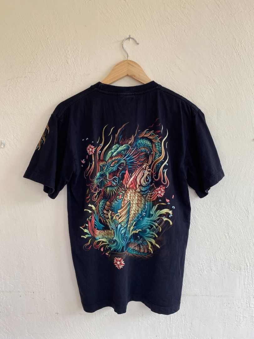 ROCK CHANG HIGH DEFINITION KOI FISH & DRAGON, Men's Fashion, Tops ...