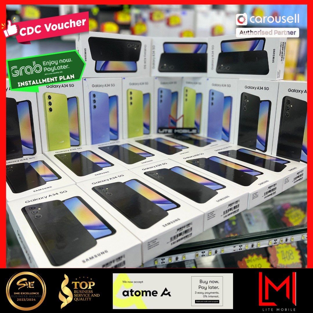 Samsung Galaxy A34 Awesome Graphite 128GB, Mobile Phones & Gadgets ...