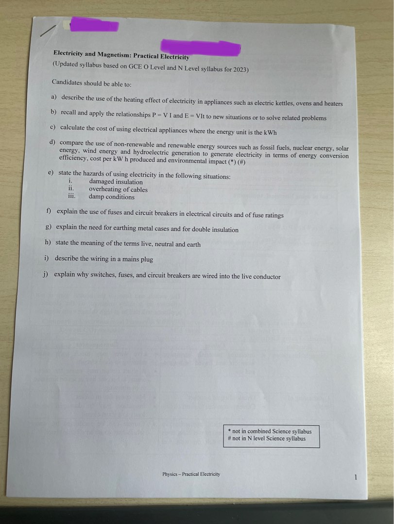Sec 4 Combined Science Physics and Chemistry notes, Hobbies & Toys ...