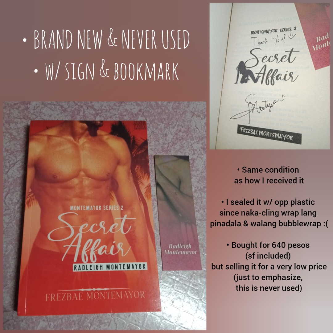 Secret Affair (Montemayor Series 2) by Frezbae Montemayor Wattpad Self ...