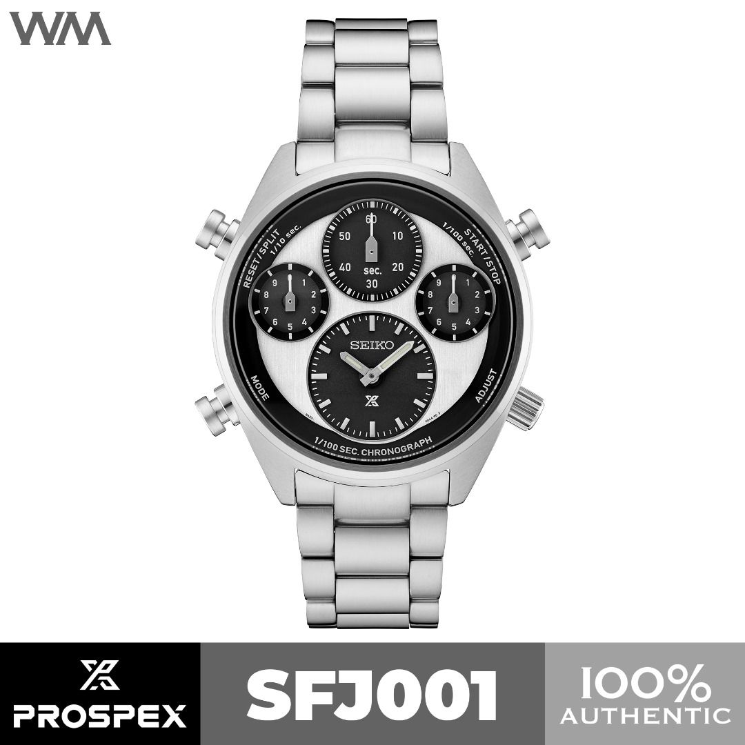 Seiko Prospex Speedtimer Panda Independent Sub-dials Solar Chronograph ...