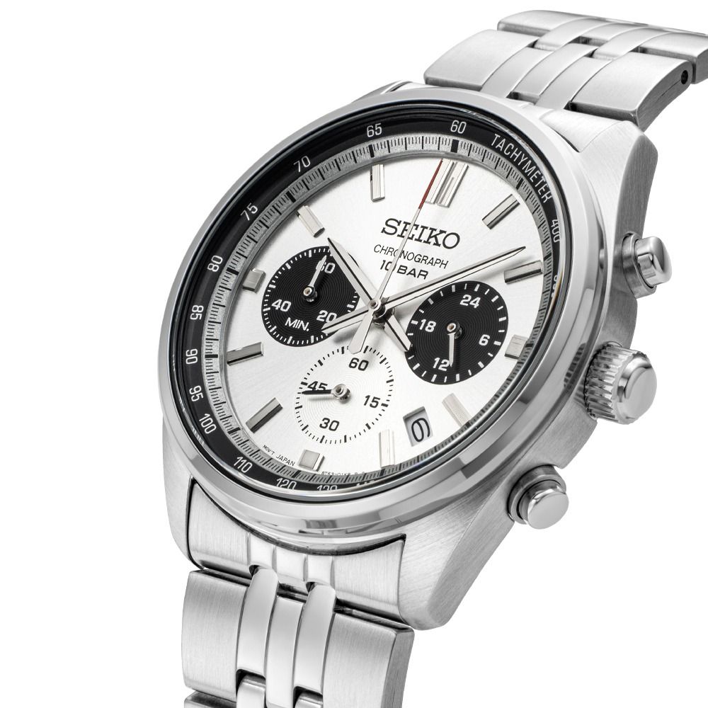 Seiko SSB425 SSB425P1 White Panda Chronograph Quartz Watch, Luxury ...