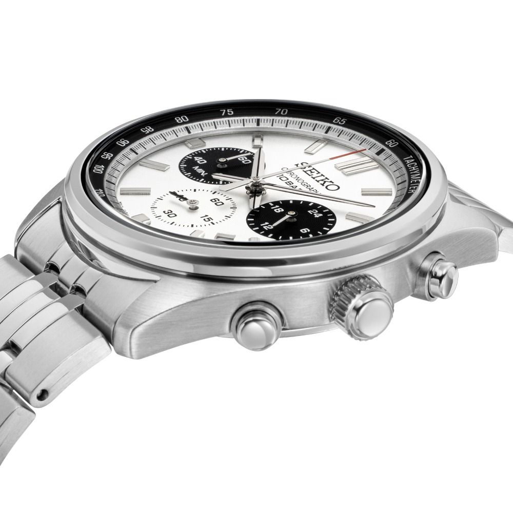 Seiko SSB425 SSB425P1 White Panda Chronograph Quartz Watch, Luxury ...
