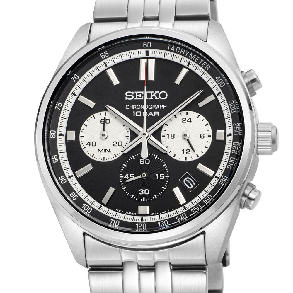 Seiko SSB429 SSB429P1 Black Quartz Chronograph Watch, Luxury, Watches ...