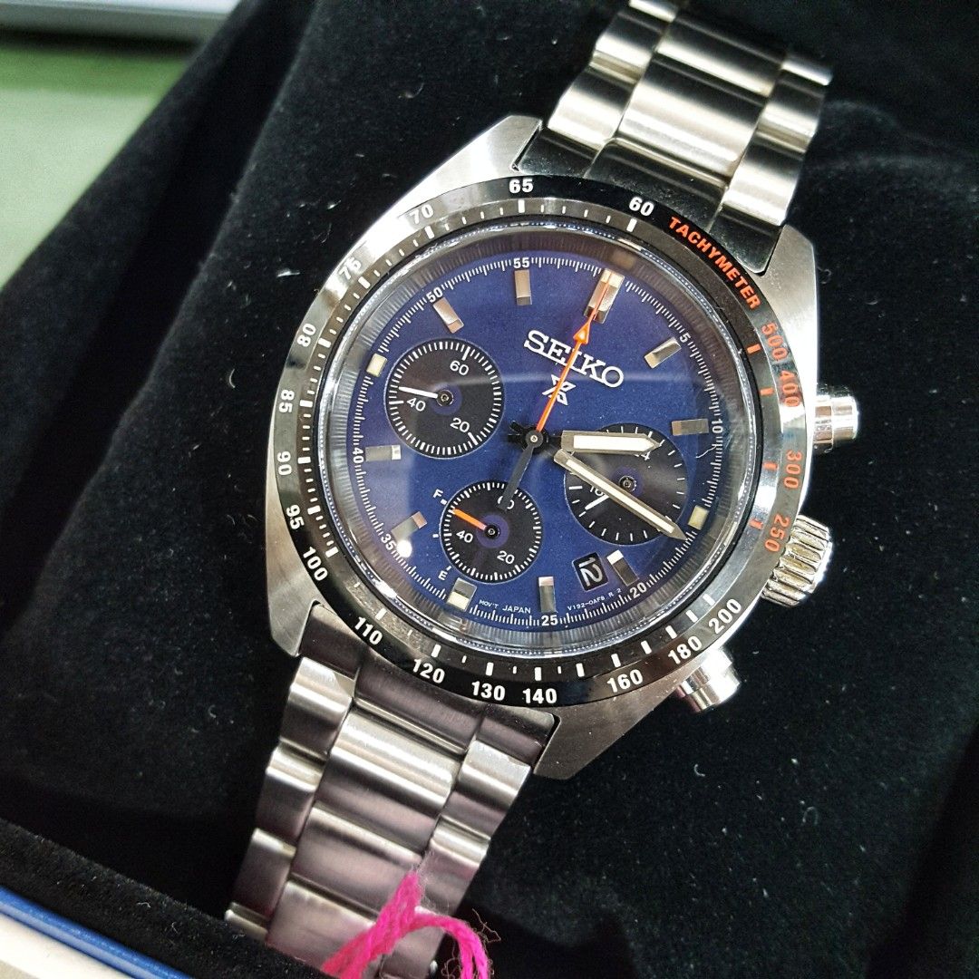 Seiko X Speedtimer Blue Solar Chronograph 1969 Recreation SSC815P1 ...