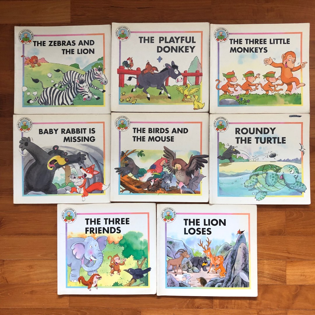 Set of 8 English Moral Education Series story books small readers for ...