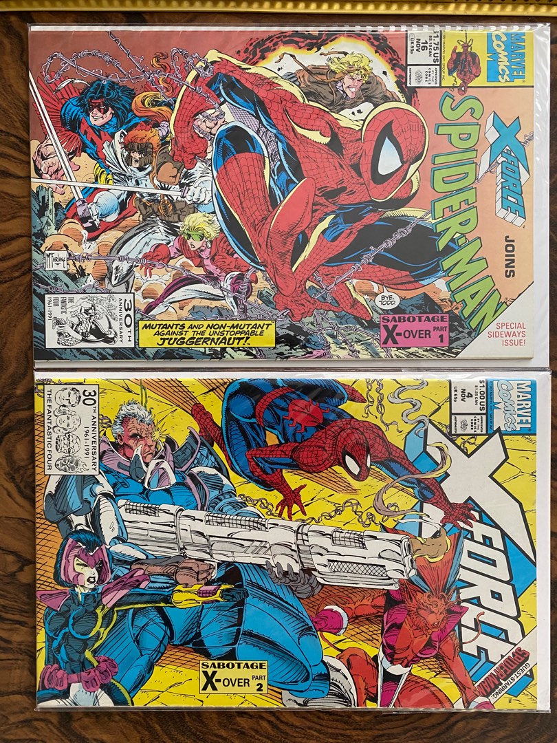 SET: Spider-Man #16 Sabotage X-OVER Part 1; X-Force #4 Sabotage X-OVER ...