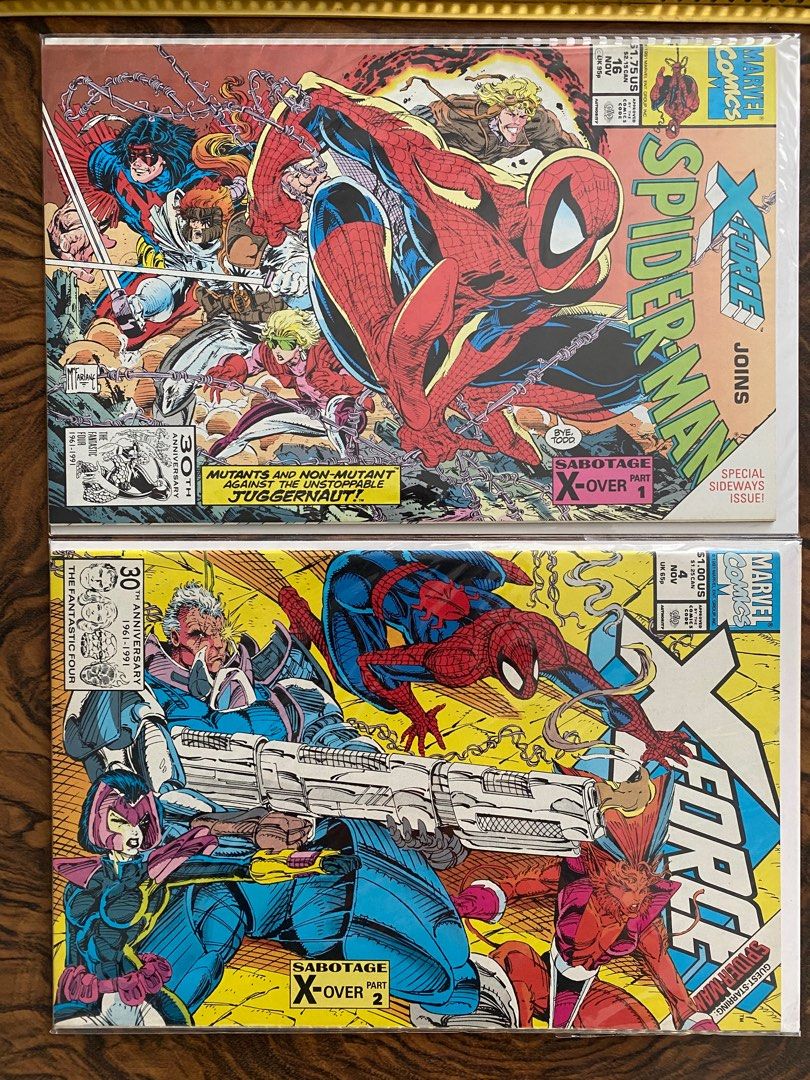 SET: Spider-Man #16 Sabotage X-OVER Part 1; X-Force #4 Sabotage X-OVER ...