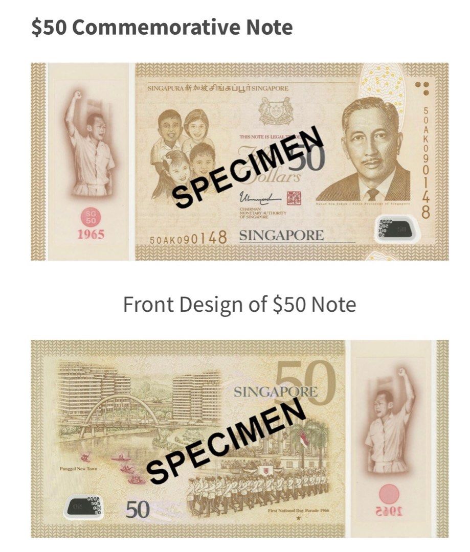 SG50 Commemorative Notes, Hobbies & Toys, Memorabilia & Collectibles ...