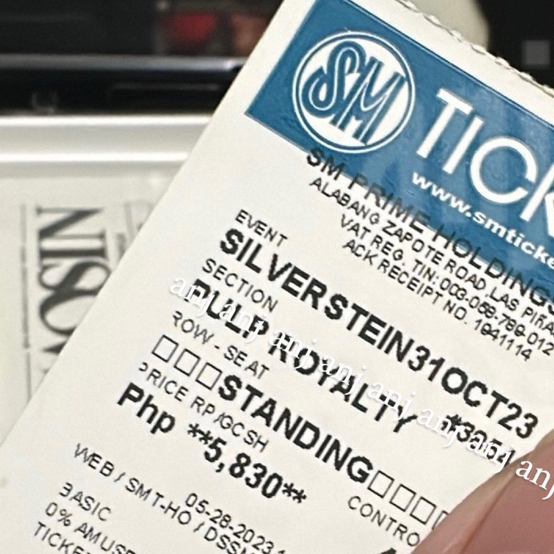 Silverstein Pulp Royalty Concert Ticket, Tickets & Vouchers, Event ...