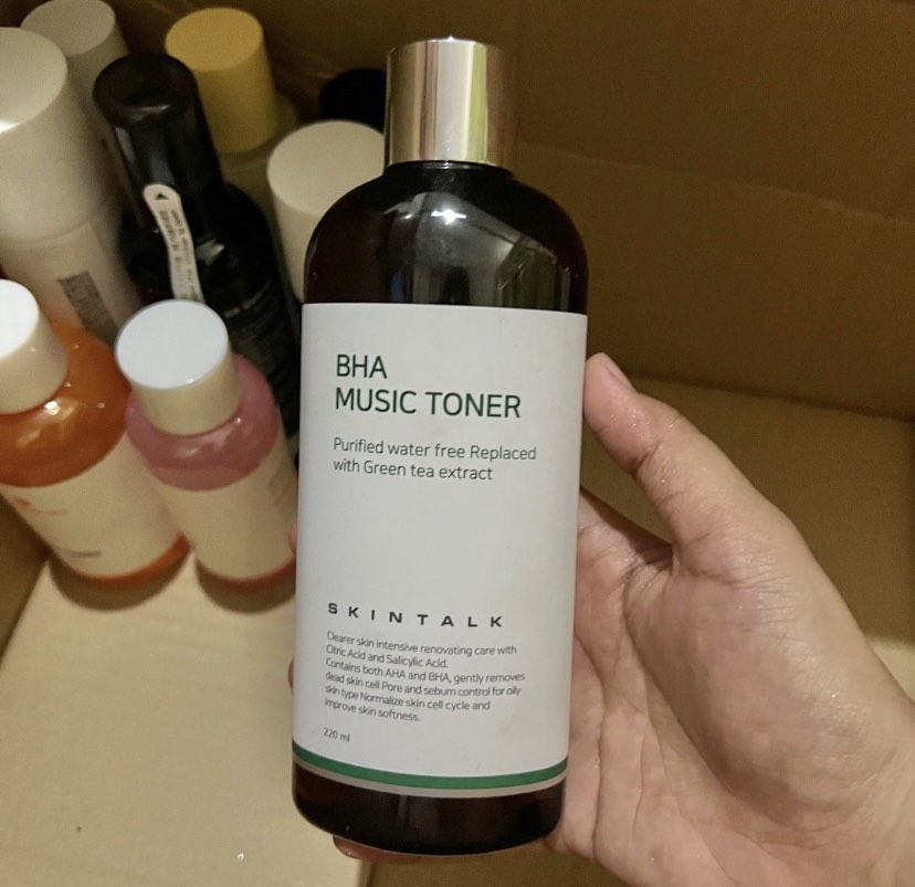 SKINTALK Bha Music Toner 220ml, Kesehatan & Kecantikan, Kulit, Sabun ...