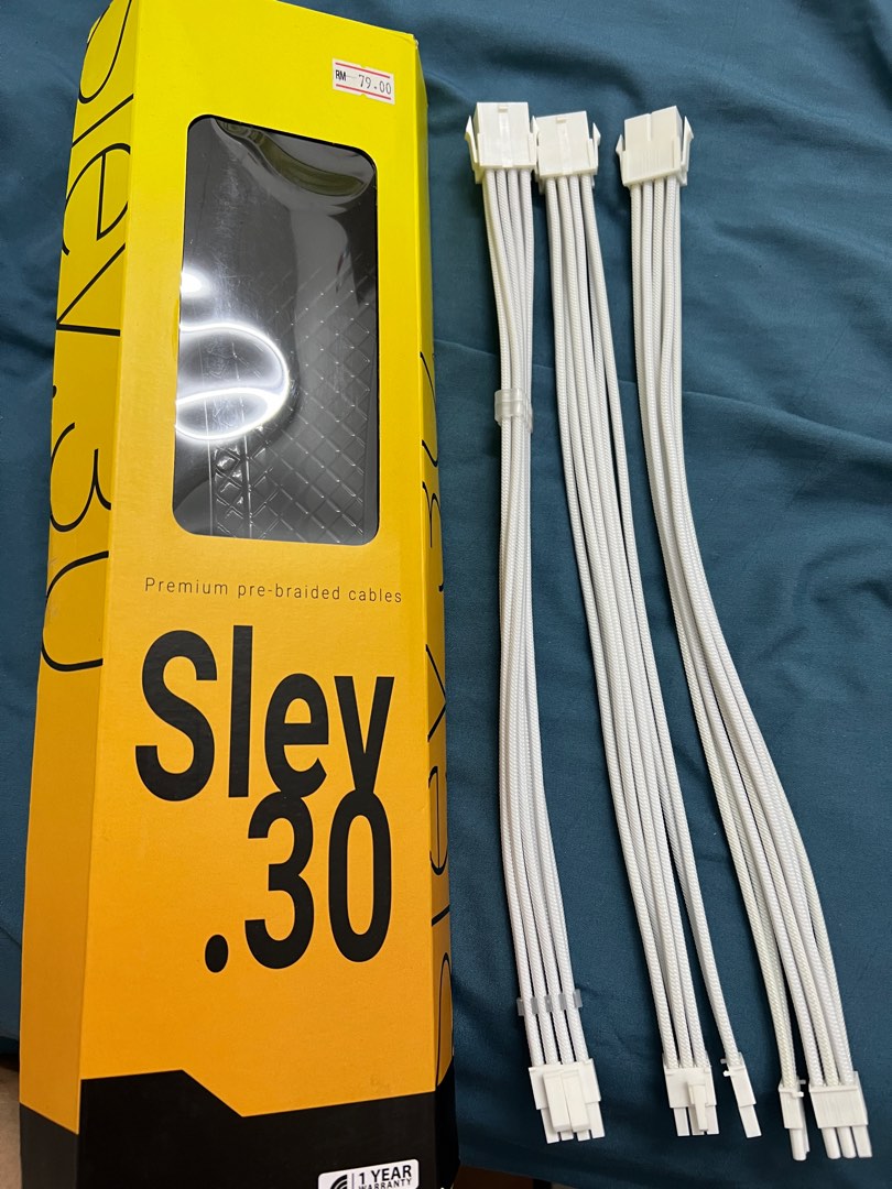 Slev .30 white braided cables premium (please read), Computers & Tech ...