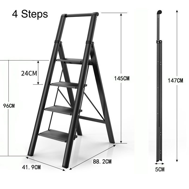 Slim Ladder 4 or 5 steps with handles (Folded only 5cm) , Furniture ...
