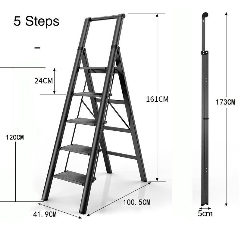 Slim Ladder 4 or 5 steps with handles (Folded only 5cm) , Furniture ...