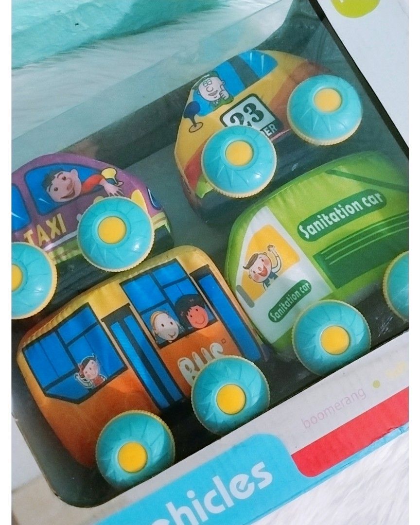 Soft Vehicles Pull-Back Car Set, Babies & Kids, Infant Playtime on ...