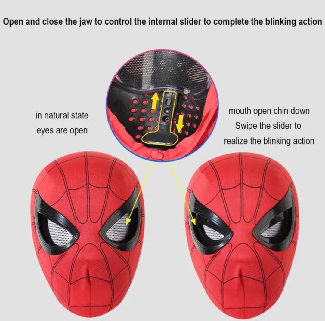 Spiderman Eye Blinking Mask, Hobbies & Toys, Toys & Games on Carousell