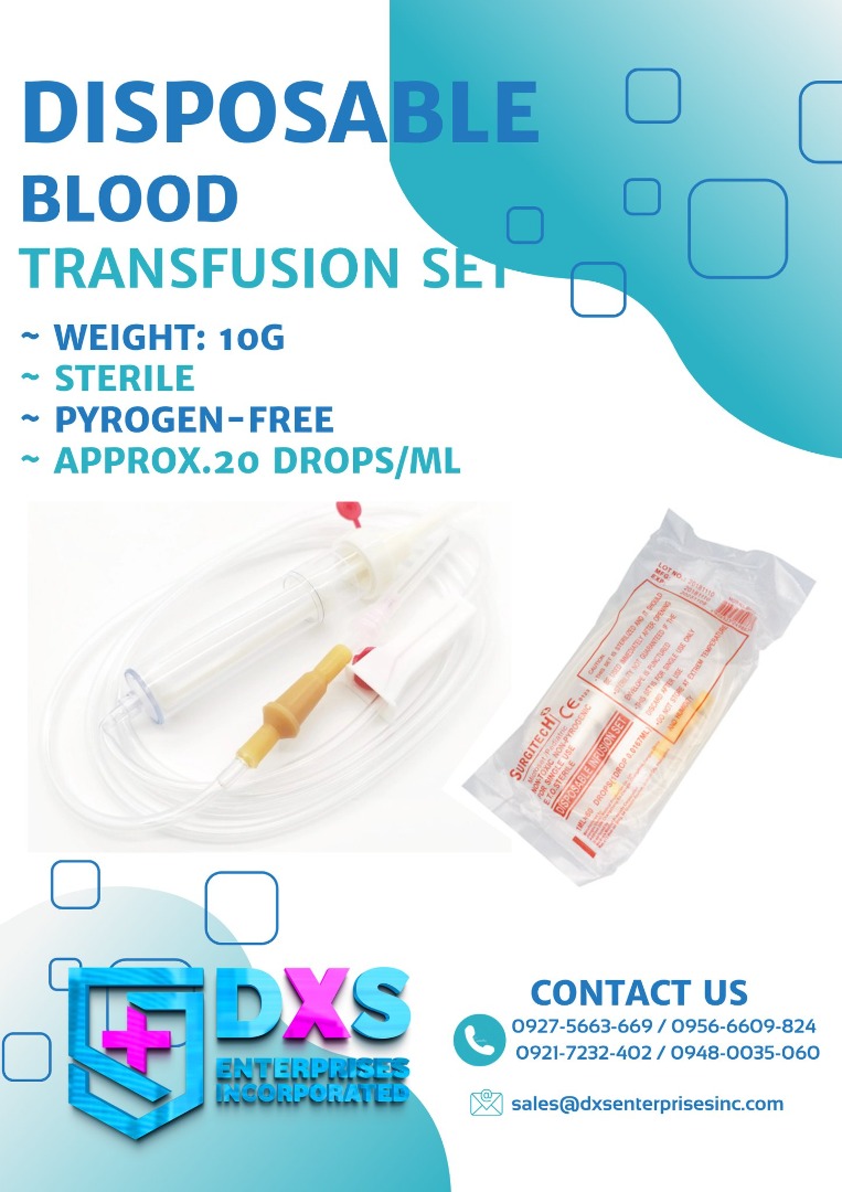 SURGITECH BLOOD TRANSFUSION SET, Health & Nutrition, Medical Supplies ...