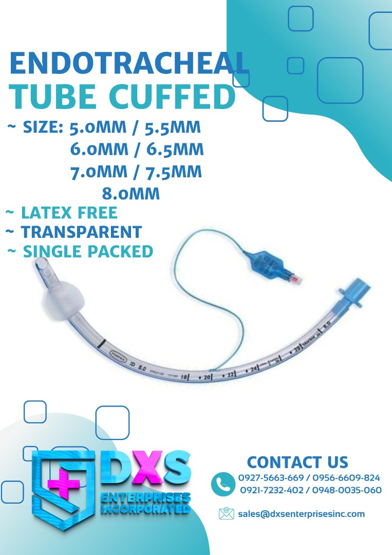 SURGITECH ENDOTRACHEAL TUBE CUFFED, Health & Nutrition, Medical ...