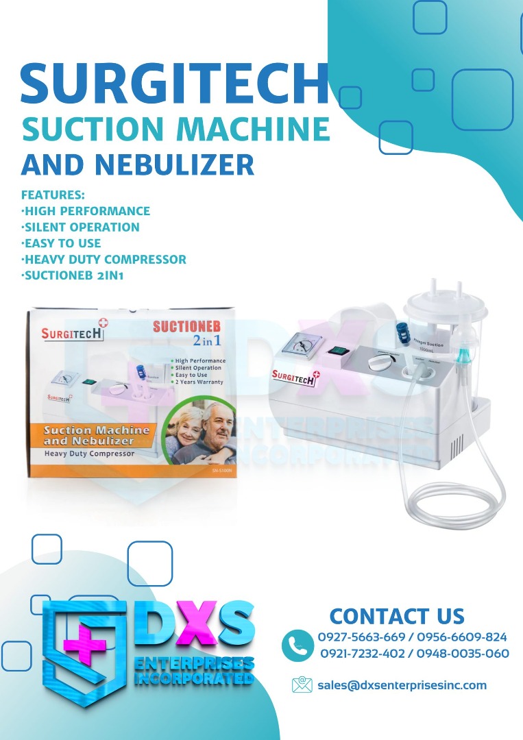SURGITECH SUCTION MACHINE NEBULIZER, Health & Nutrition, Medical Supplies & Tools on Carousell