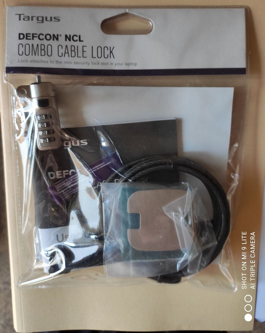 Targus Defcon NCL Cable Lock, Computers & Tech, Parts & Accessories ...