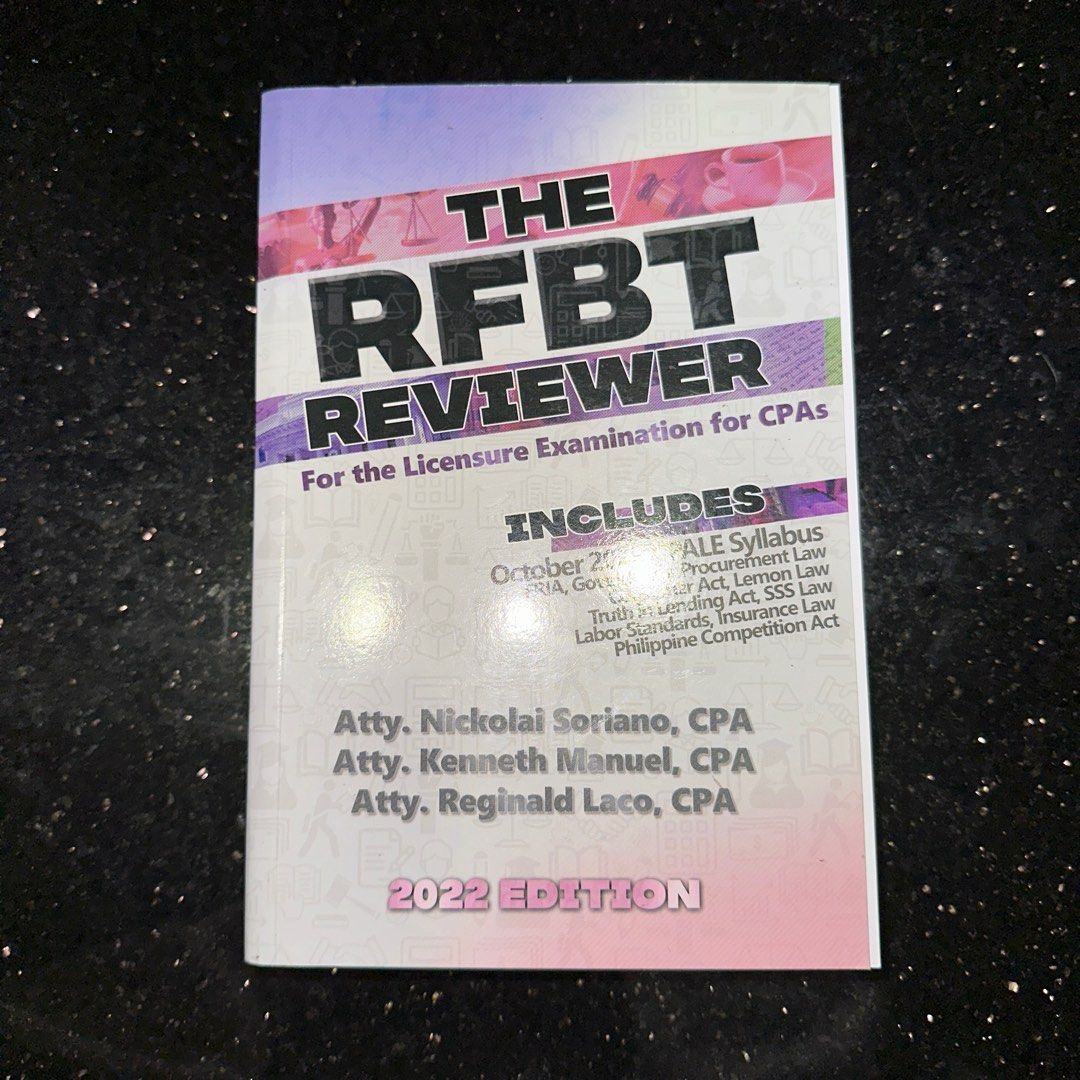 THE RFBT REVIEWER 2022 edition by Soriano, Manuel, Laco, Hobbies & Toys ...