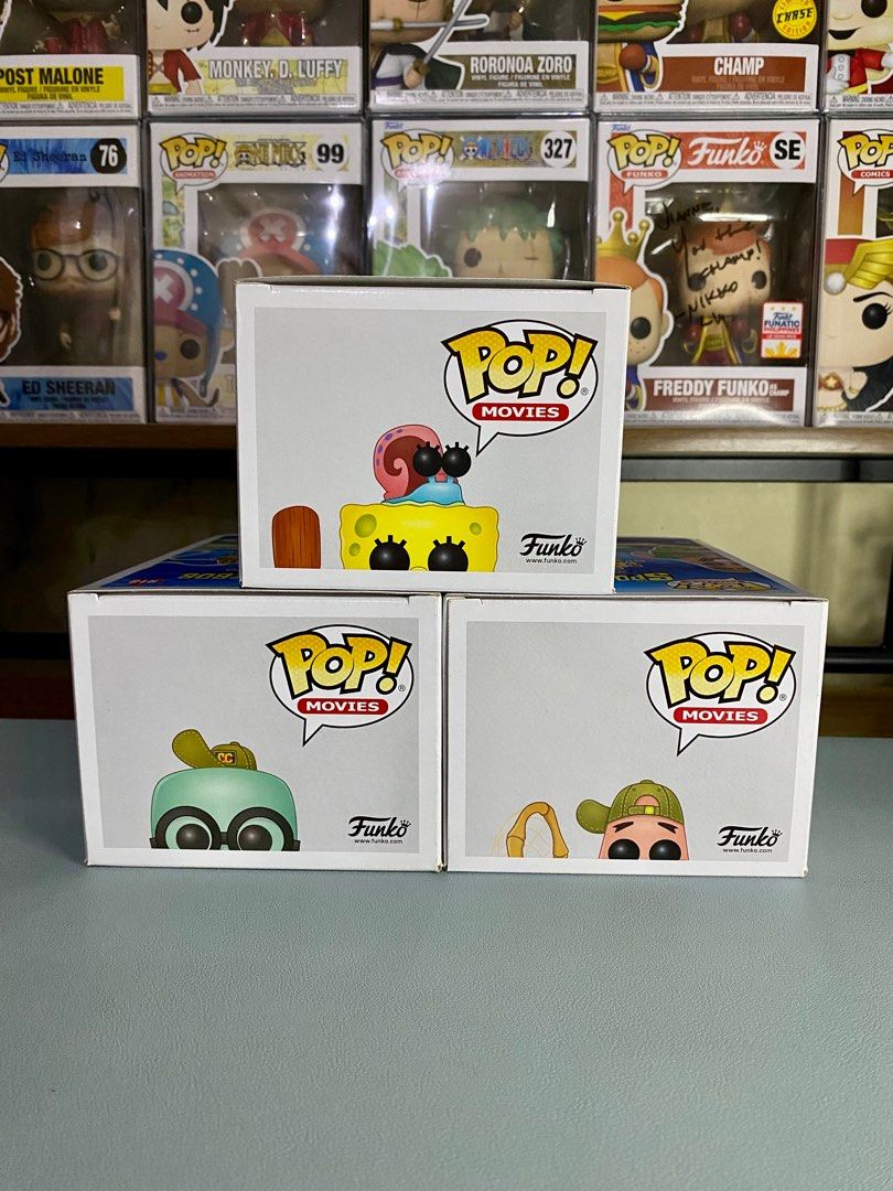 The Sponge Bob Movie Funko Pop Set (Spongebob, Patrick, Squidward ...