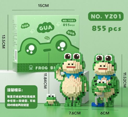 Tik Tok Frog Building Blocks, Hobbies & Toys, Toys & Games on Carousell