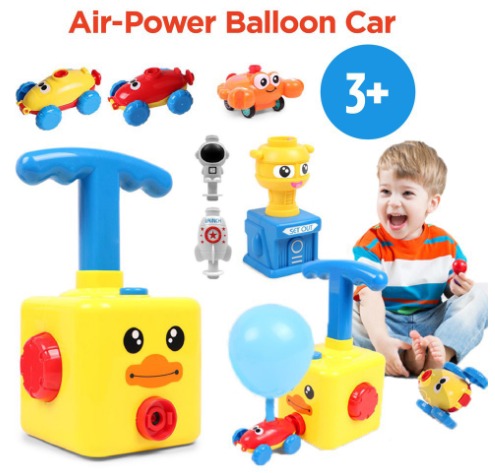 Toy Balloon Powered Car with Rocket Launcher Electric Balloons Launch ...