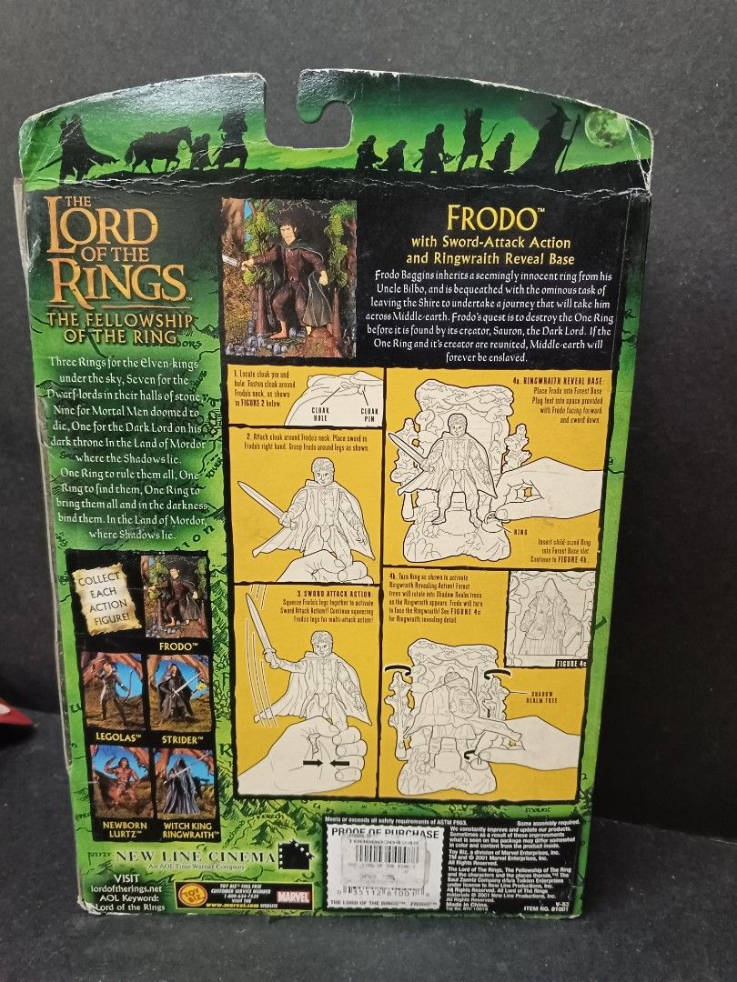 ToyBiz LOTR The Lord of the Rings - The Fellowship of the Rings - Frodo ...