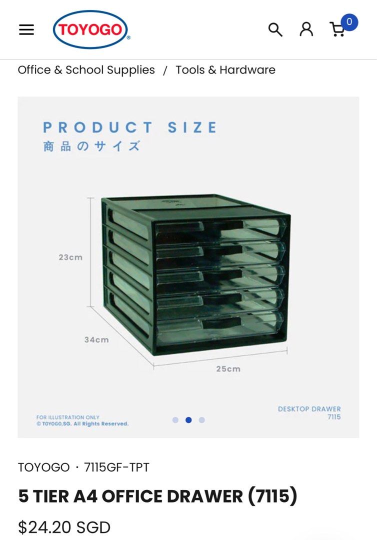 TOYOGO 5-TIER DOCUMENTS CASE/TRAY, Hobbies & Toys, Stationery & Craft ...